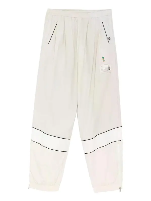 Mihara Yasuhiro Embroidered Track Pants - Neutrals
