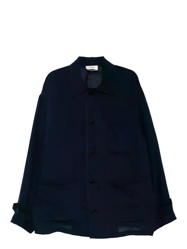 SYSTEM Sheer Chore Shirt - Blue