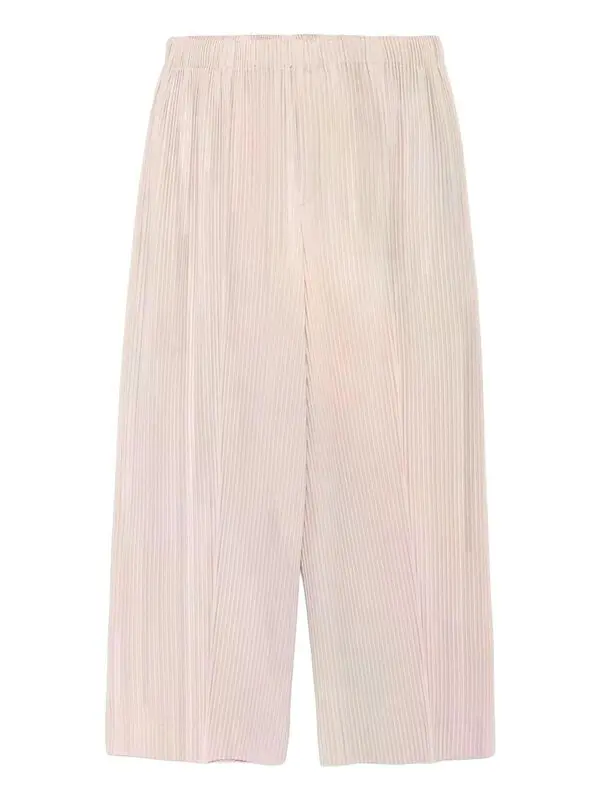 Issey Miyake Pleated Cropped Trousers - Pink