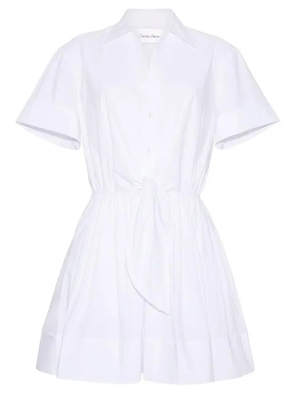 Cara Cara Asbury Mini Shirt Dress - White