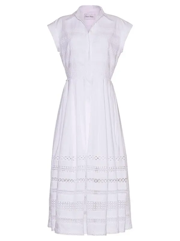 Cara Cara Octavia Midi Shirtdress - White