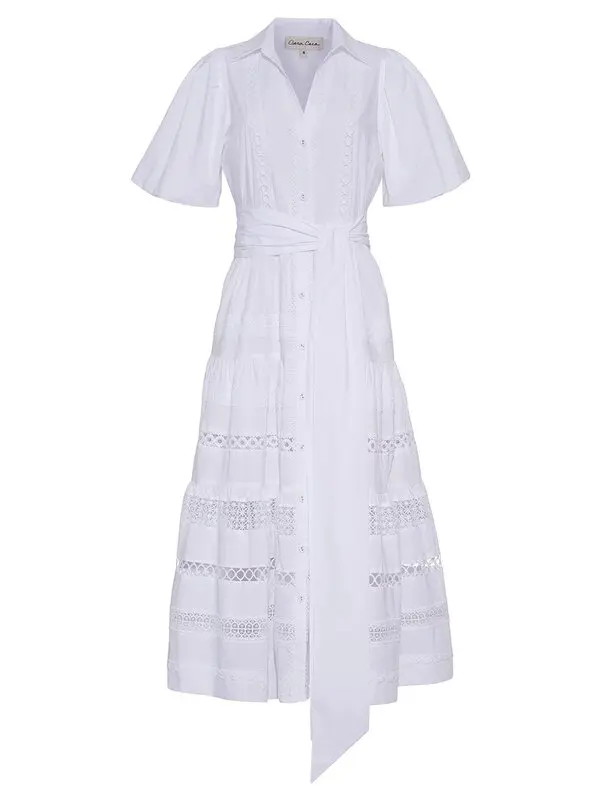 Cara Cara Mardi Tiered Midi Dress - White