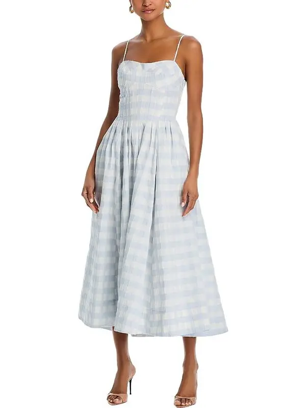 Simkhai Kittiya Sleeveless Poplin Midi Dress - Periwinkle