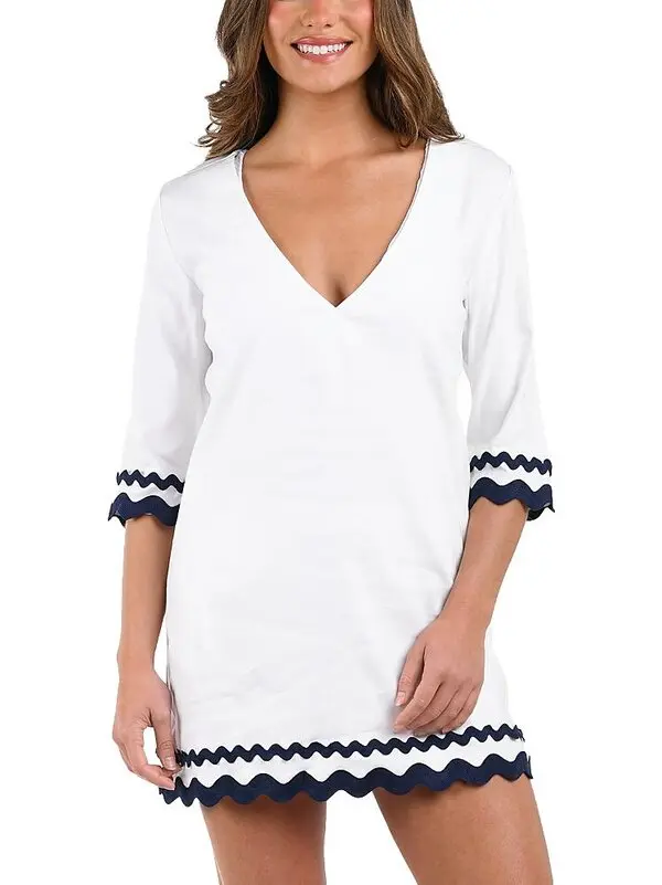 La Blanca Poolside V Neck Tunic - White