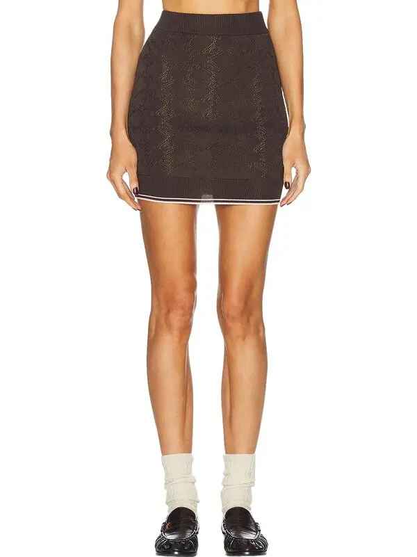 Amiri Mini Skirt - Brown