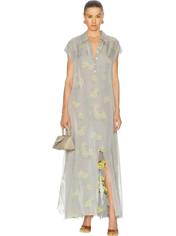 Acne Studios Dranee Maxi Dress - Yellow & Grey
