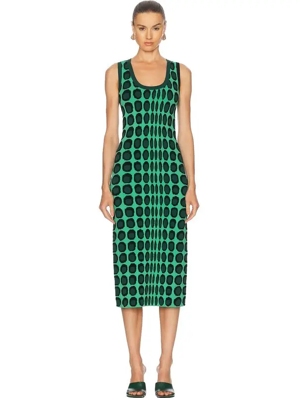 Christopher John Rogers Tank Midi Dress - Arsenic Multi