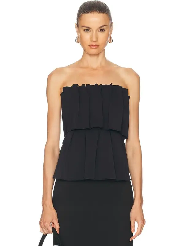 HOUSE OF DAGMAR Sculpted Tube Top - Black