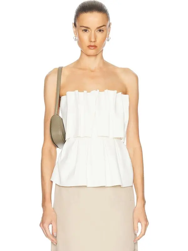 HOUSE OF DAGMAR Sculpted Tube Top - White