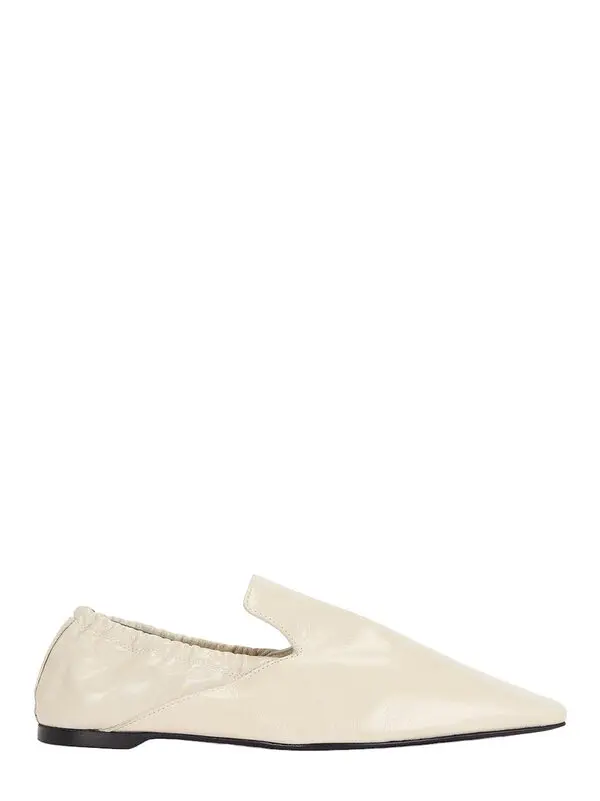 TOTEME Elastic Back Leather Loafer - Sand
