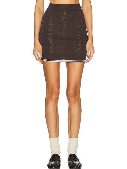 Amiri Mini Skirt - Brown
