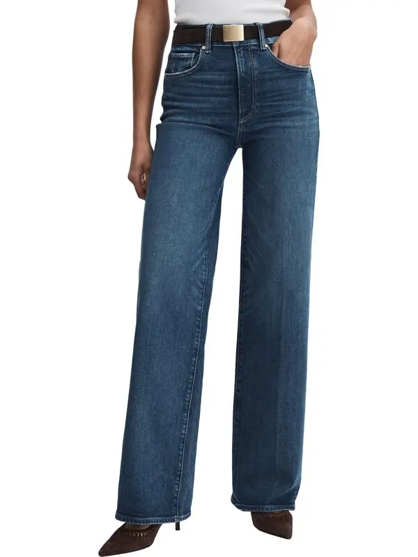 Paige Sasha High-rise Wide-leg Jeans - Boogie Blue