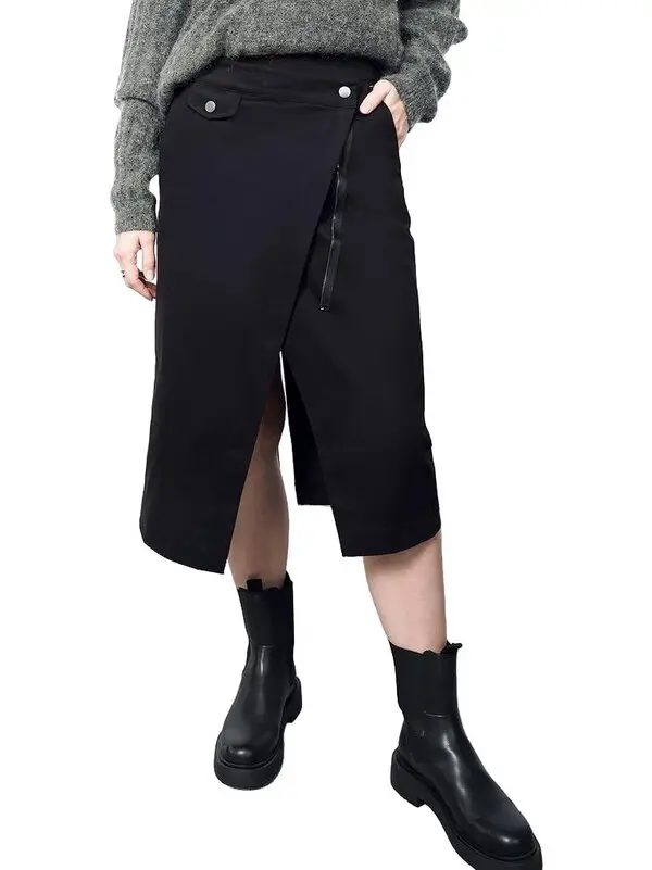WILDFANG Essential Utility Wrap Skirt - Black