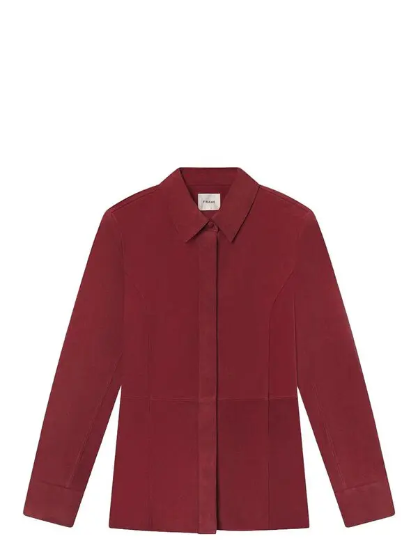FRAME The Suede Shirt - Garnet
