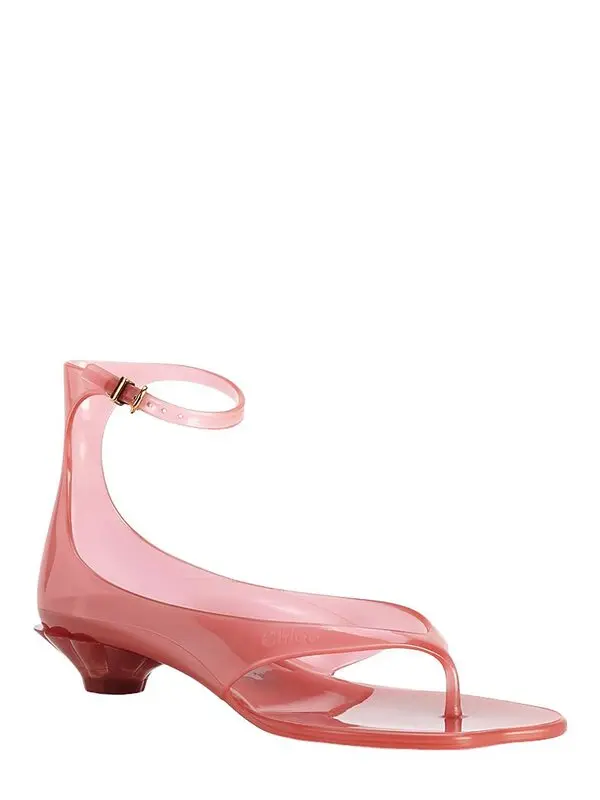 Chloé Jelly Sandals With Shell Heel - Candy Pink