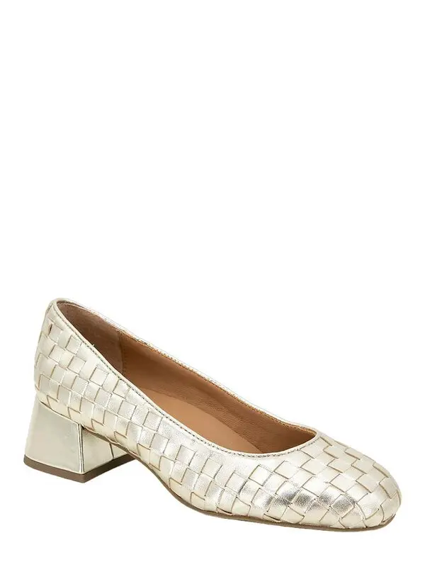 KENNETH COLE Lancine Woven Pumps - Soft Gold