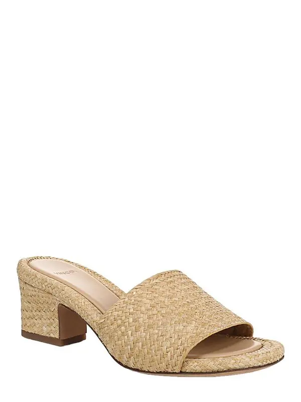Vince Ariana Raffia Sandals - Toasted Wheat Raffia