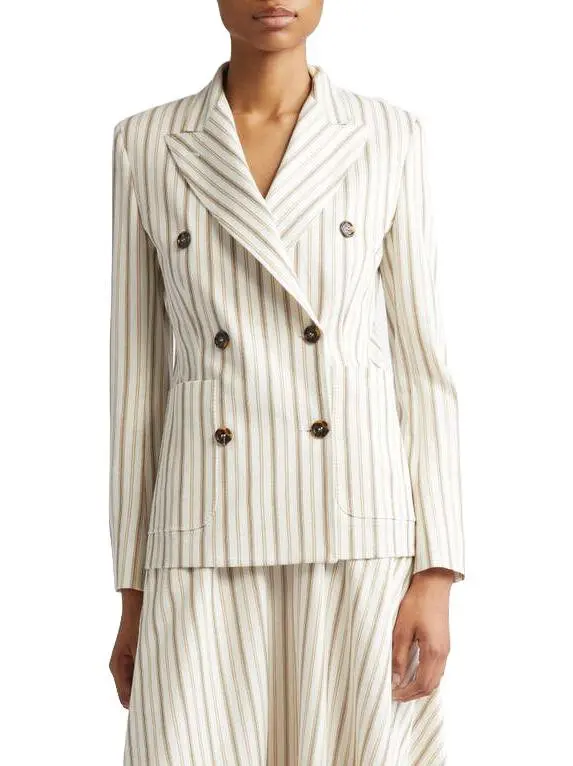 Max Mara Pensile Striped Jersey Jacket - Sand