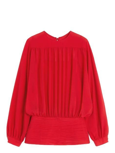 Valentino Garavani Light Georgette Top With Wide Sleeves - Paris