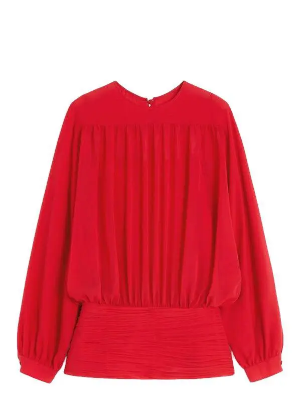 Valentino Garavani Light Georgette Top With Wide Sleeves - Paris