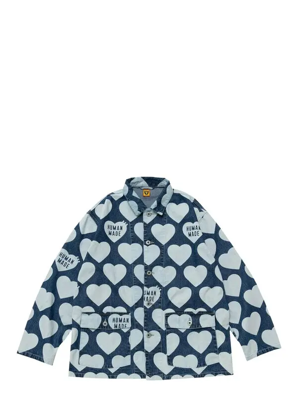 HUMAN MADE Heart Denim Coverall Jacket - Blue