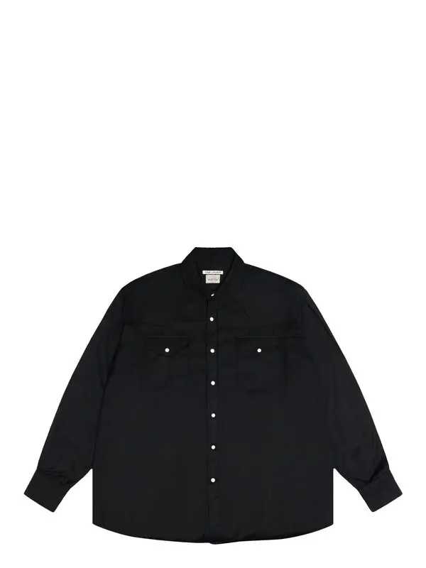 StÜssy X Our Legacy Work Shop Ranch Shirt High Twist Twill - Black
