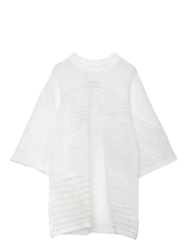 YOSHIOKUBO Wave Various Lace T-shirt - White