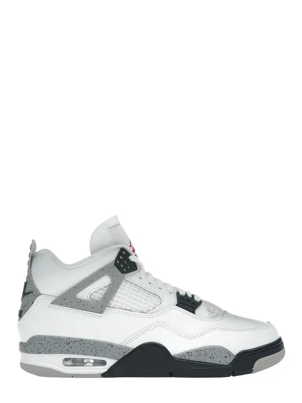 JORDAN Retro White Cement Sneakers - Summit White/fire Red/tech Grey