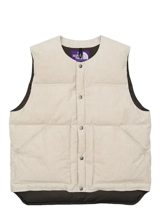 The North Face Purple Label Corduroy Down Vest - Light Beige