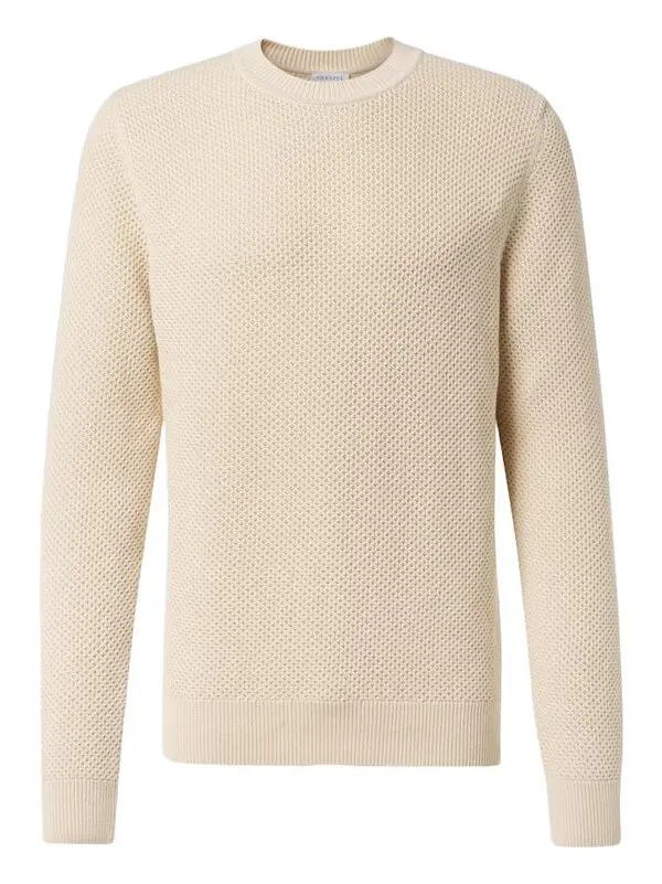 Sunspel Cotton Sweater - White