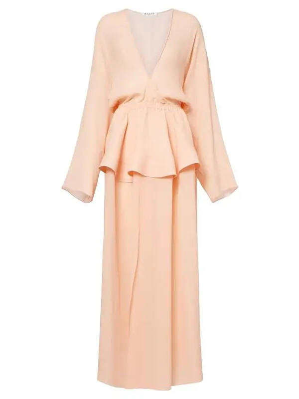 Alaïa Peplum Maxi Dress - Orange