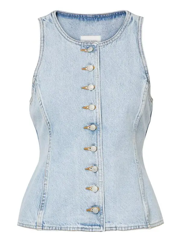 Magda Butrym Denim Waistcoat - Blue