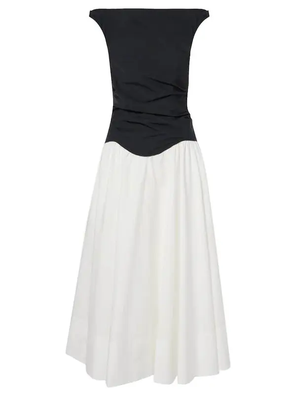 Simkhai Cersei Cotton Poplin Midi Dress - Black