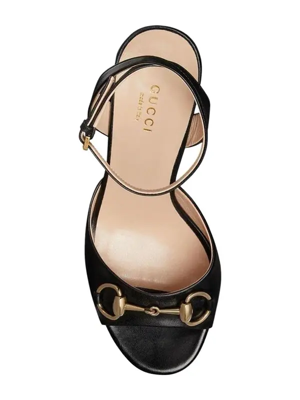 Gucci Leather Platform Sandals - Nero