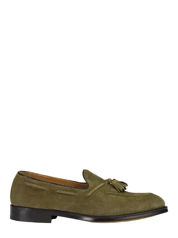 DOUCAL'S Tassel-detail Suede Loafers - Green