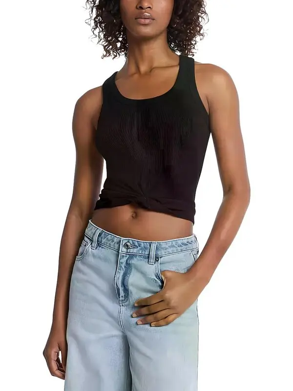 Michael Kors Fine-ribbed Tank Top - Black