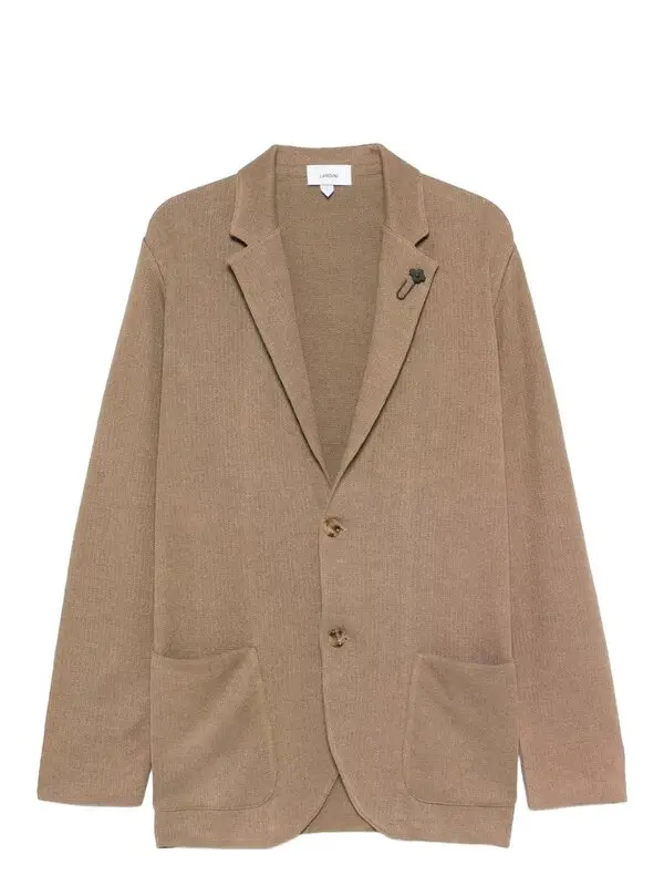 LARDINI Single-breasted Blazer - Brown