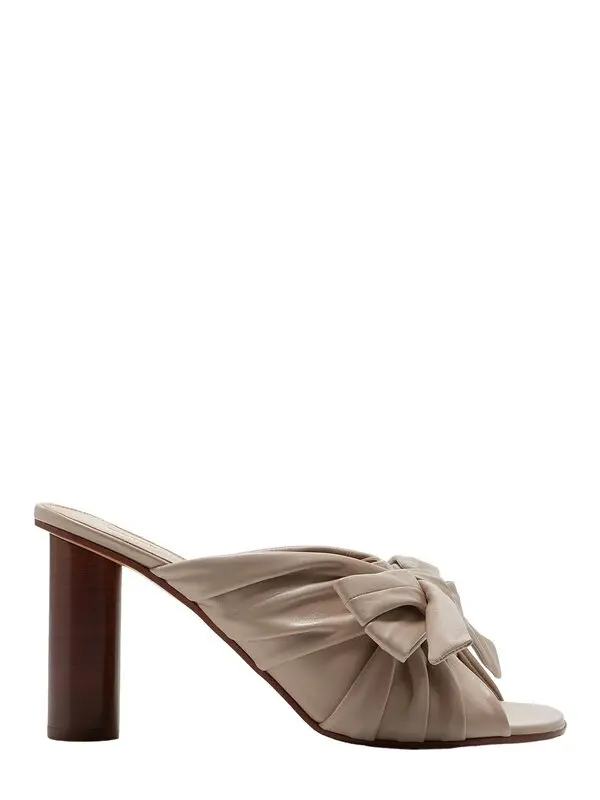 JW Anderson Bow-detailed Leather Sandals - Taupe