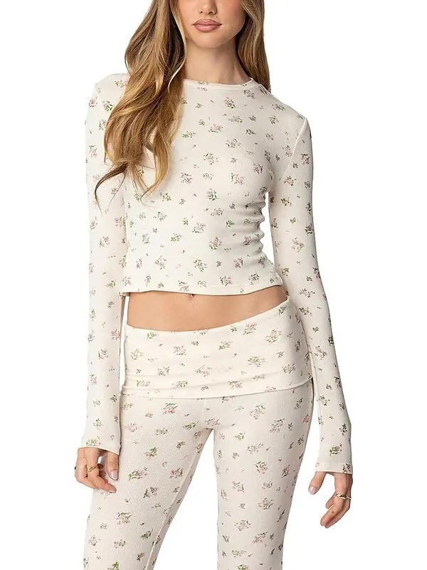 EDIKTED Bloom Baby Top - Cream