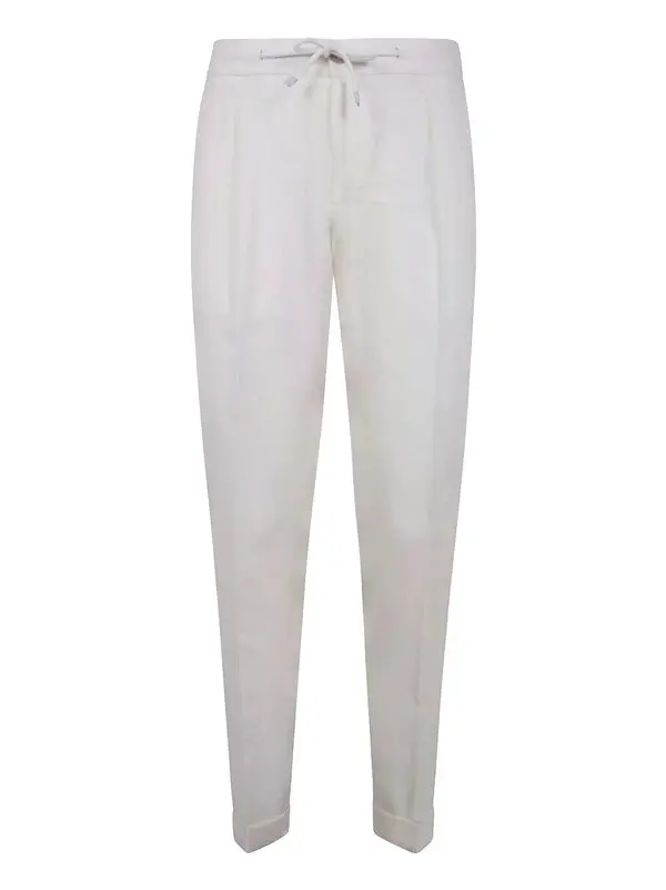BARBA NAPOLI Drawstring Trousers - White
