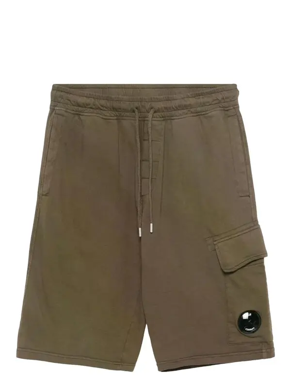 C.P. COMPANY Lens Detailed Track Shorts - Green