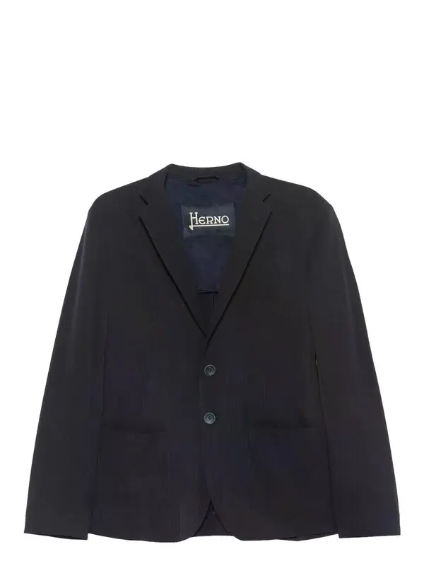 Herno Seersucker Blazer - Blue
