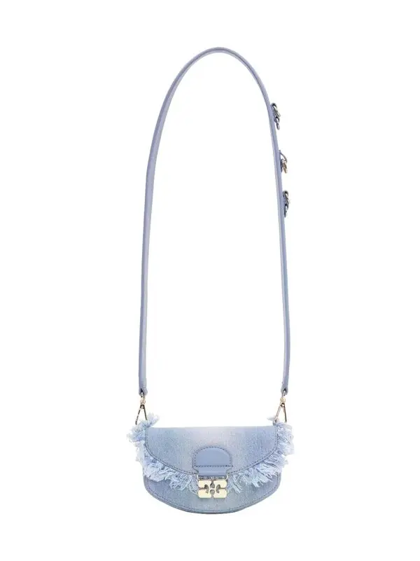 GANNI Denim Cross Body Bag - Blue