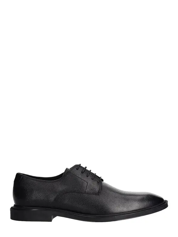 Hugo Boss Leather Derby Shoes - Black
