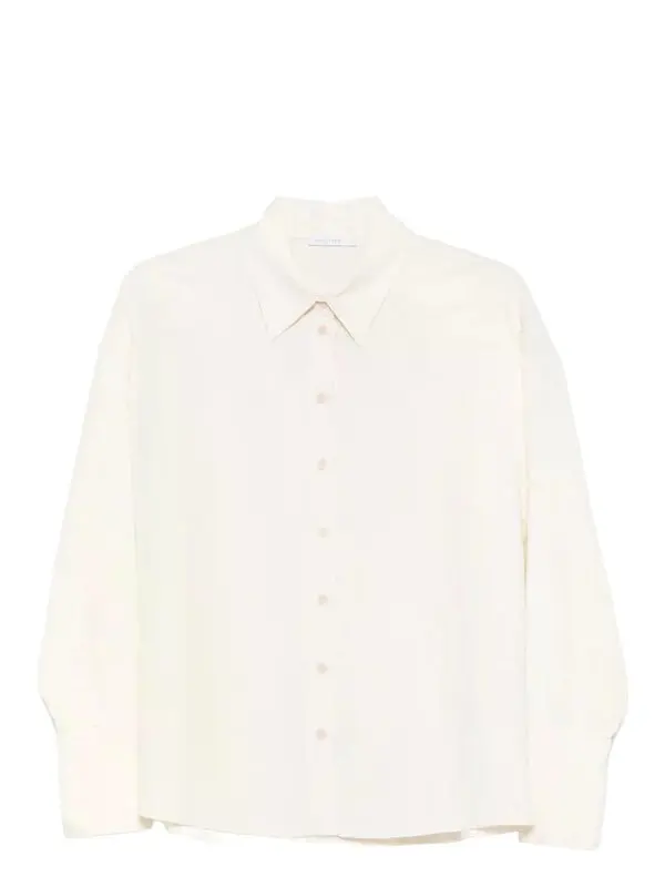 Patrizia Pepe Logo-patch Shirt - Neutrals