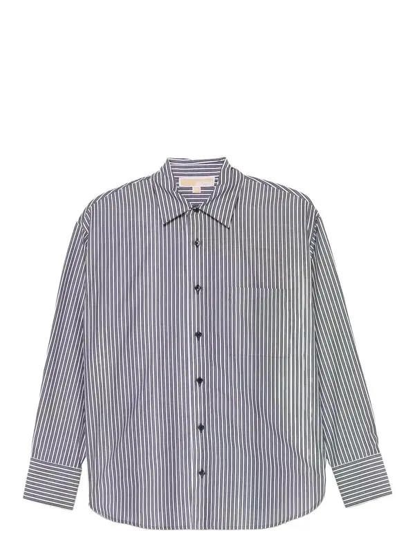 Michael Kors Striped Poplin Shirt - Black