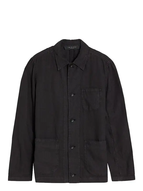 Rag & Bone Evan Linen Jacket - Black