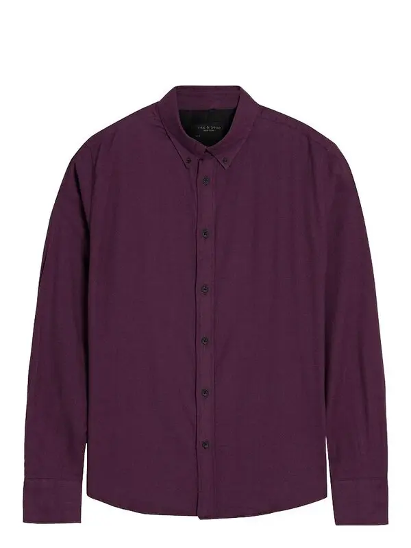 Rag & Bone Fit 2 Tomlin Cottonblend Twill Shirt - Plum