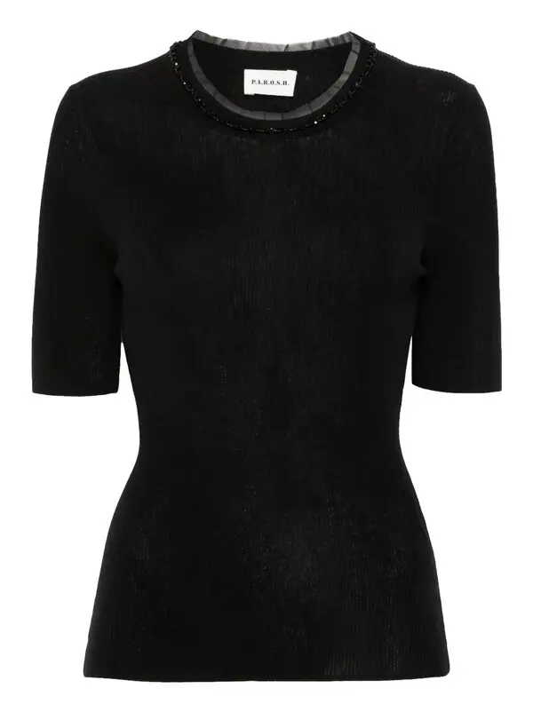 P.a.r.o.s.h Cipria Polo Top - Black