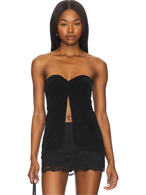 Free People Call Me Later Tunic - Black